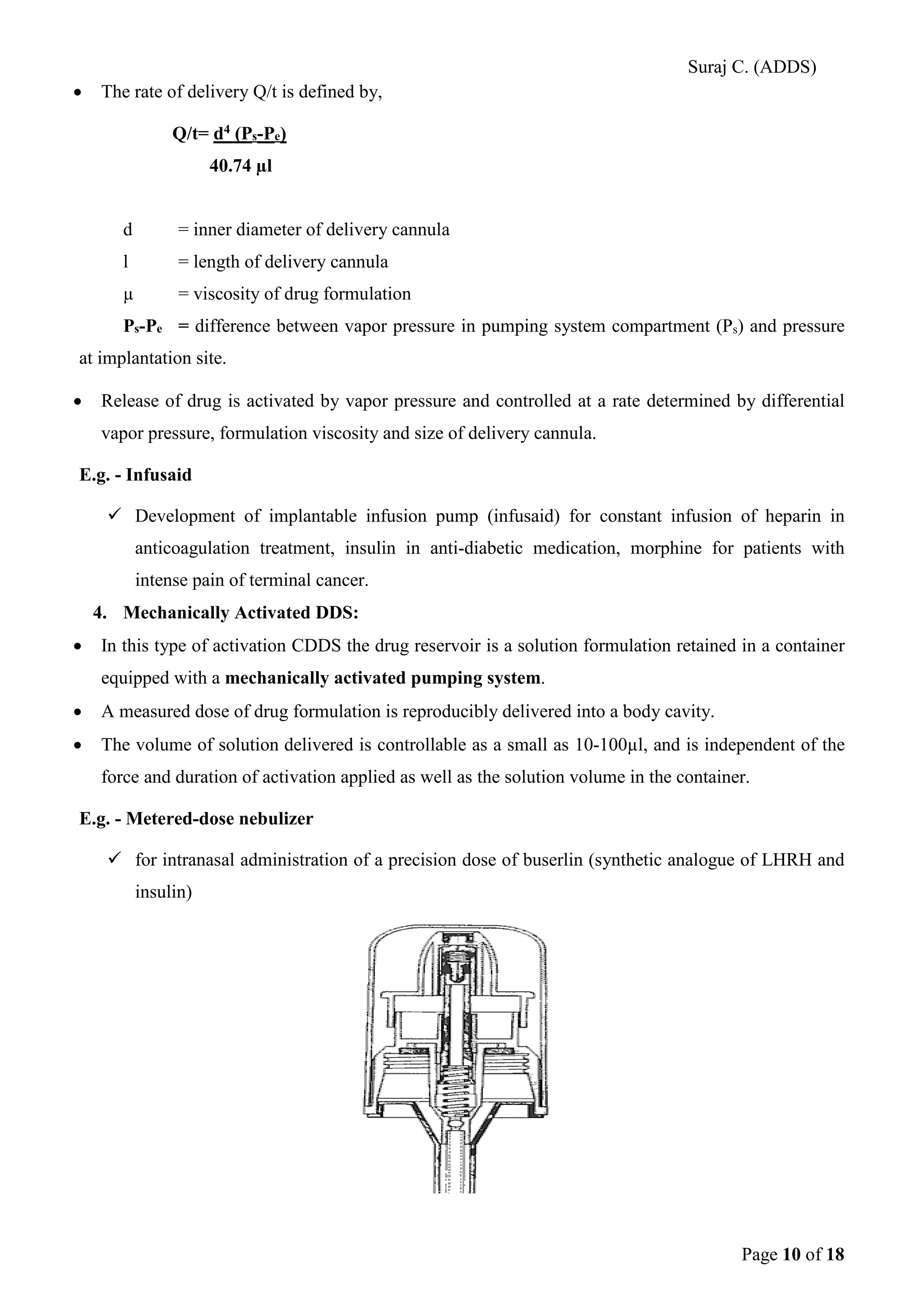 Rate Controlled Drug Delivery Systems (CRDDS) | PDF