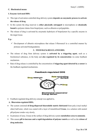 Rate Controlled Drug Delivery Systems (CRDDS) | PDF
