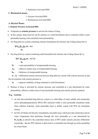 Rate Controlled Drug Delivery Systems (CRDDS) | PDF