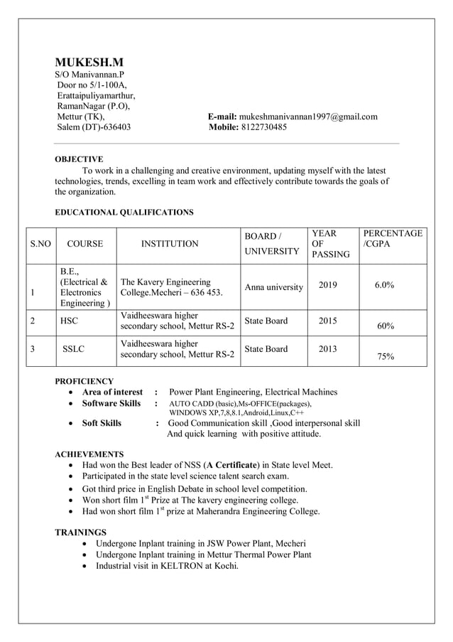 Mukesh resume | PDF