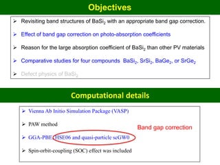 BaSi2: a potential material for thin-film solar cell applications | PDF