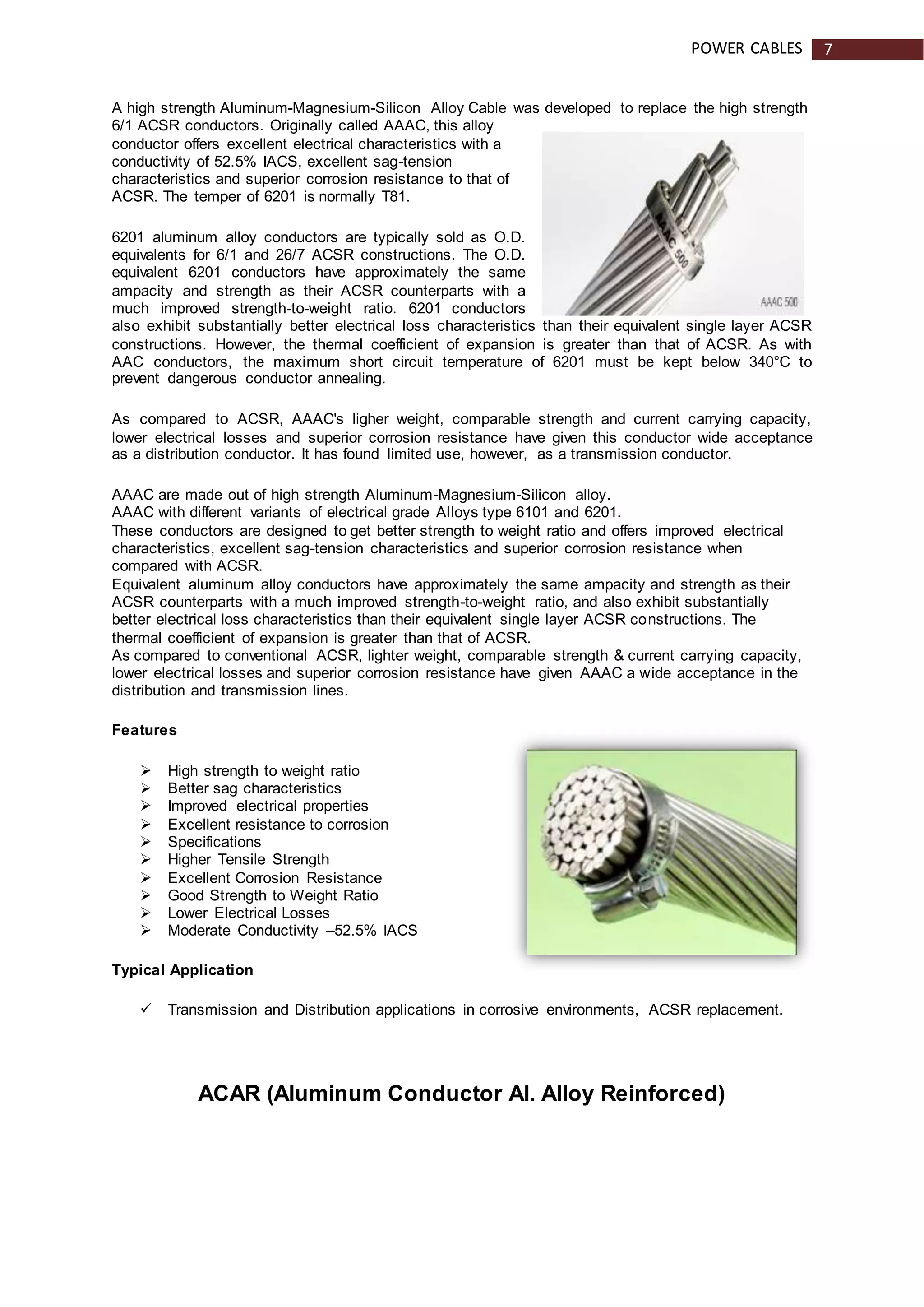 Electrical Engineering (EE) presentation on POWER CABLES | DOCX