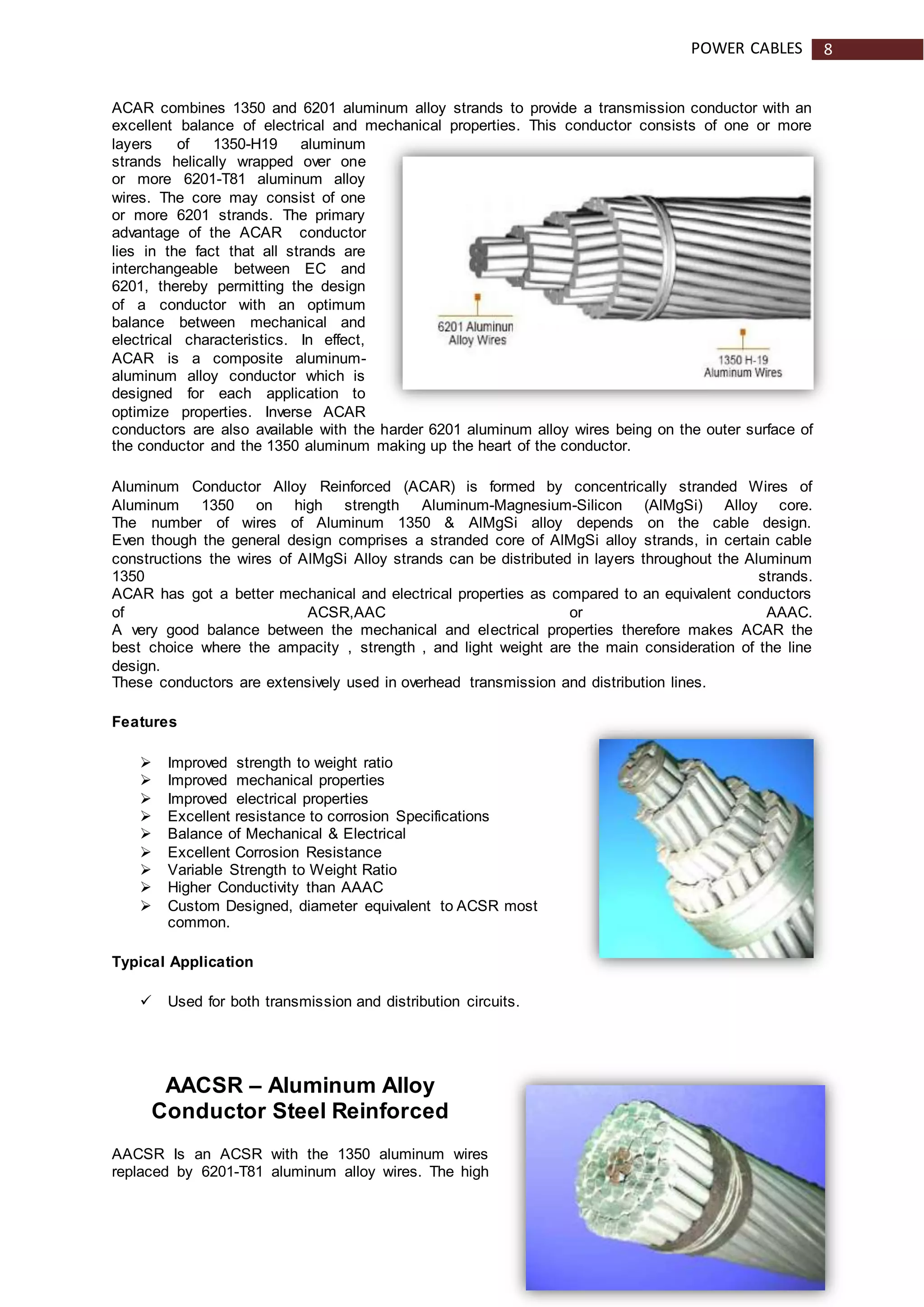 Electrical Engineering (EE) presentation on POWER CABLES | DOCX