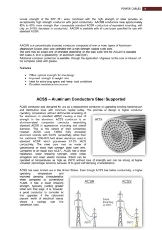 Electrical Engineering (EE) presentation on POWER CABLES | DOCX