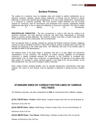 Electrical Engineering (EE) presentation on POWER CABLES | DOCX