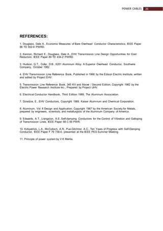 Electrical Engineering (EE) presentation on POWER CABLES | DOCX