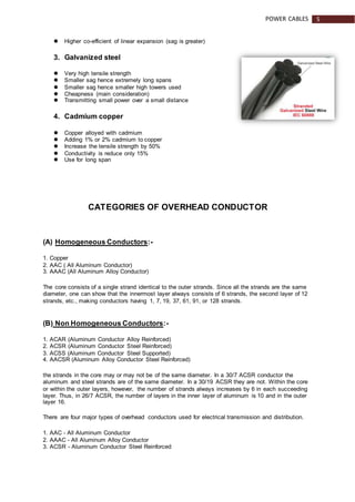 Electrical Engineering (EE) presentation on POWER CABLES | DOCX