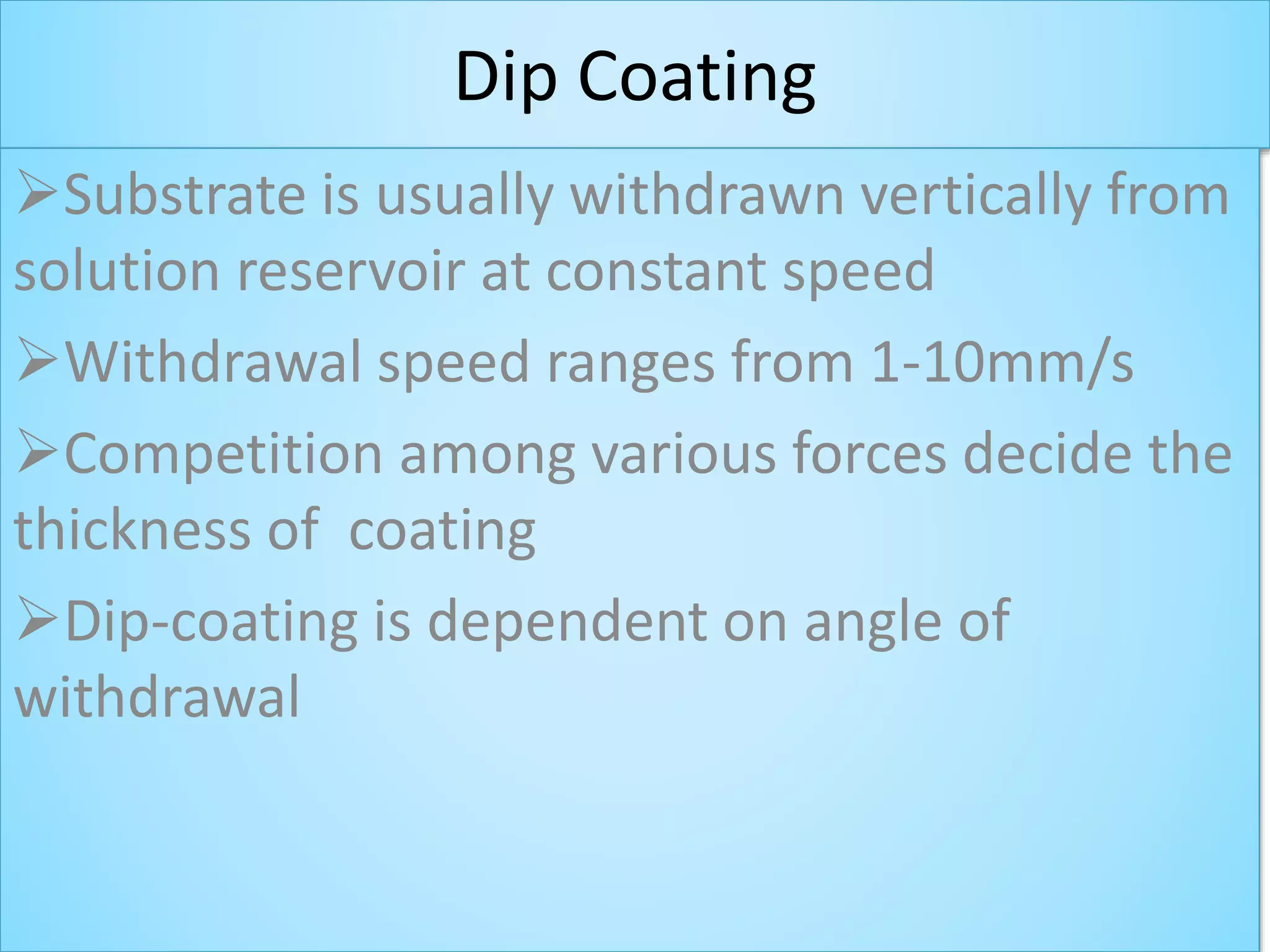 dip coating | PPTX