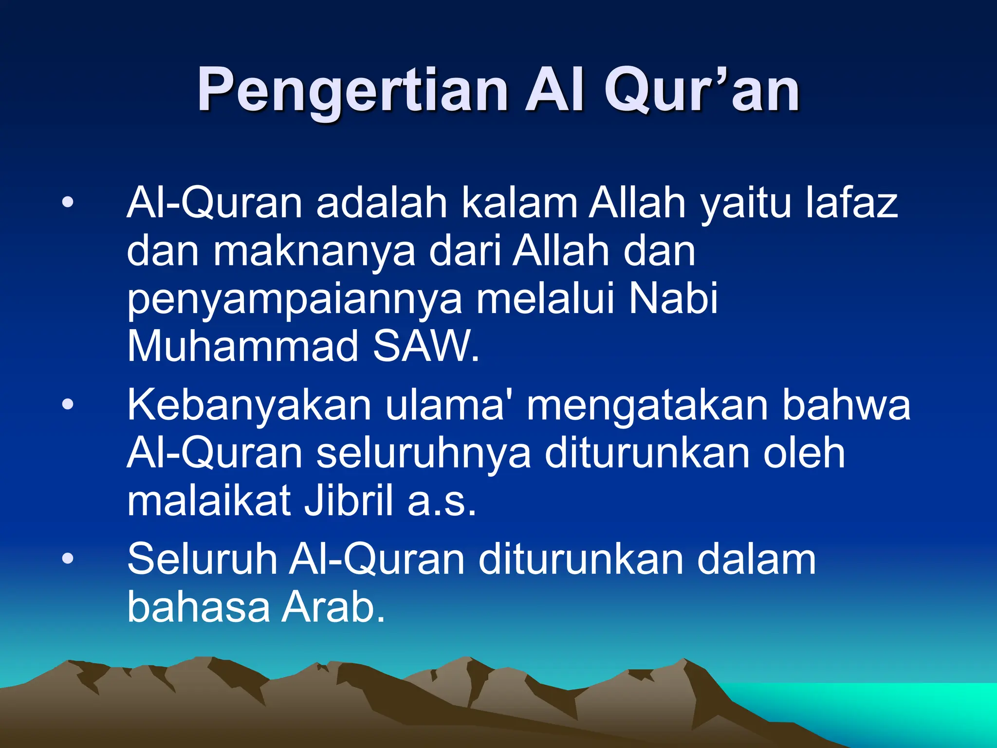 MATERI POWERPOINT MUKJIZAT AL-QUR’AN .ppt