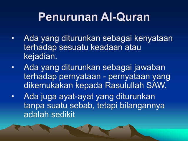 MATERI POWERPOINT MUKJIZAT AL-QUR’AN .ppt