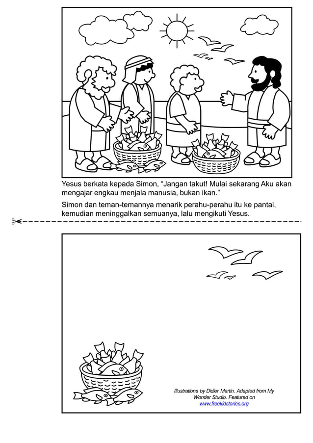 Mukjizat Menangkap Ikan - Buku Mewarnai | PDF