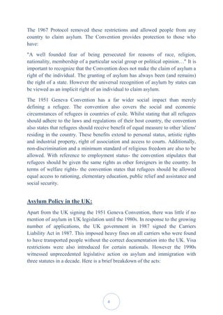 ASSIGNMENT ON: Refugees Protection in UK | DOCX