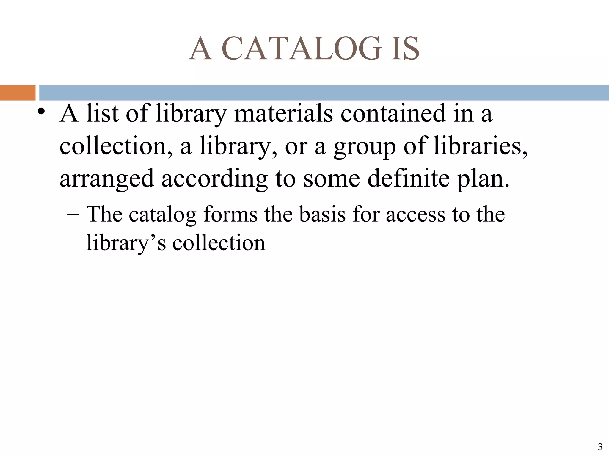 Cataloguing | PPT