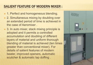 Rieter modern blow room line | PPTX