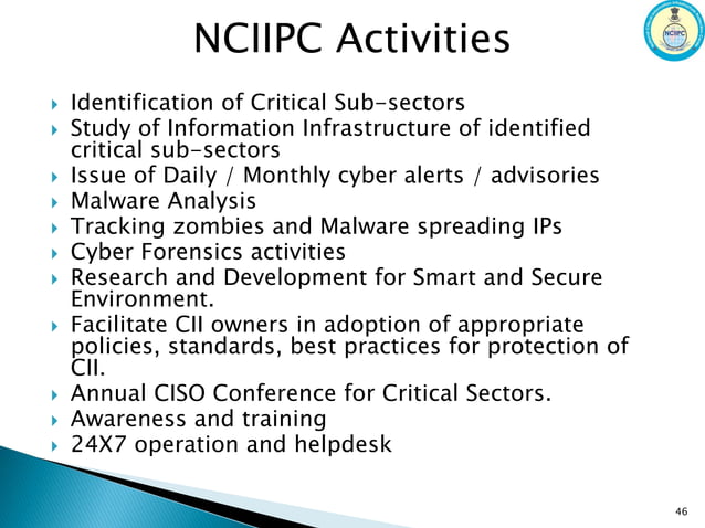 National Critical Information Infrastructure Protection Centre (NCIIPC ...
