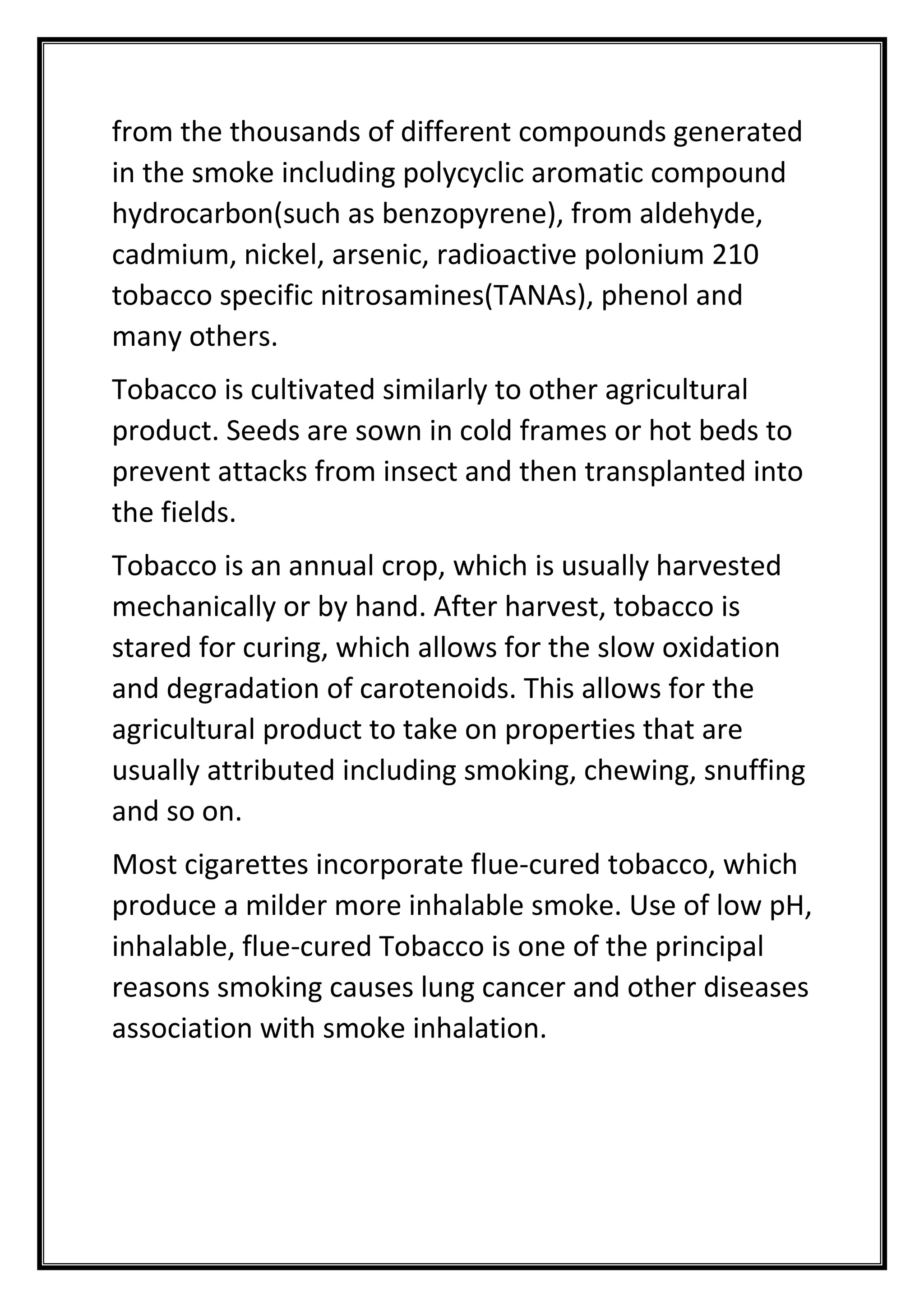 Nicotine in tobacco | DOCX