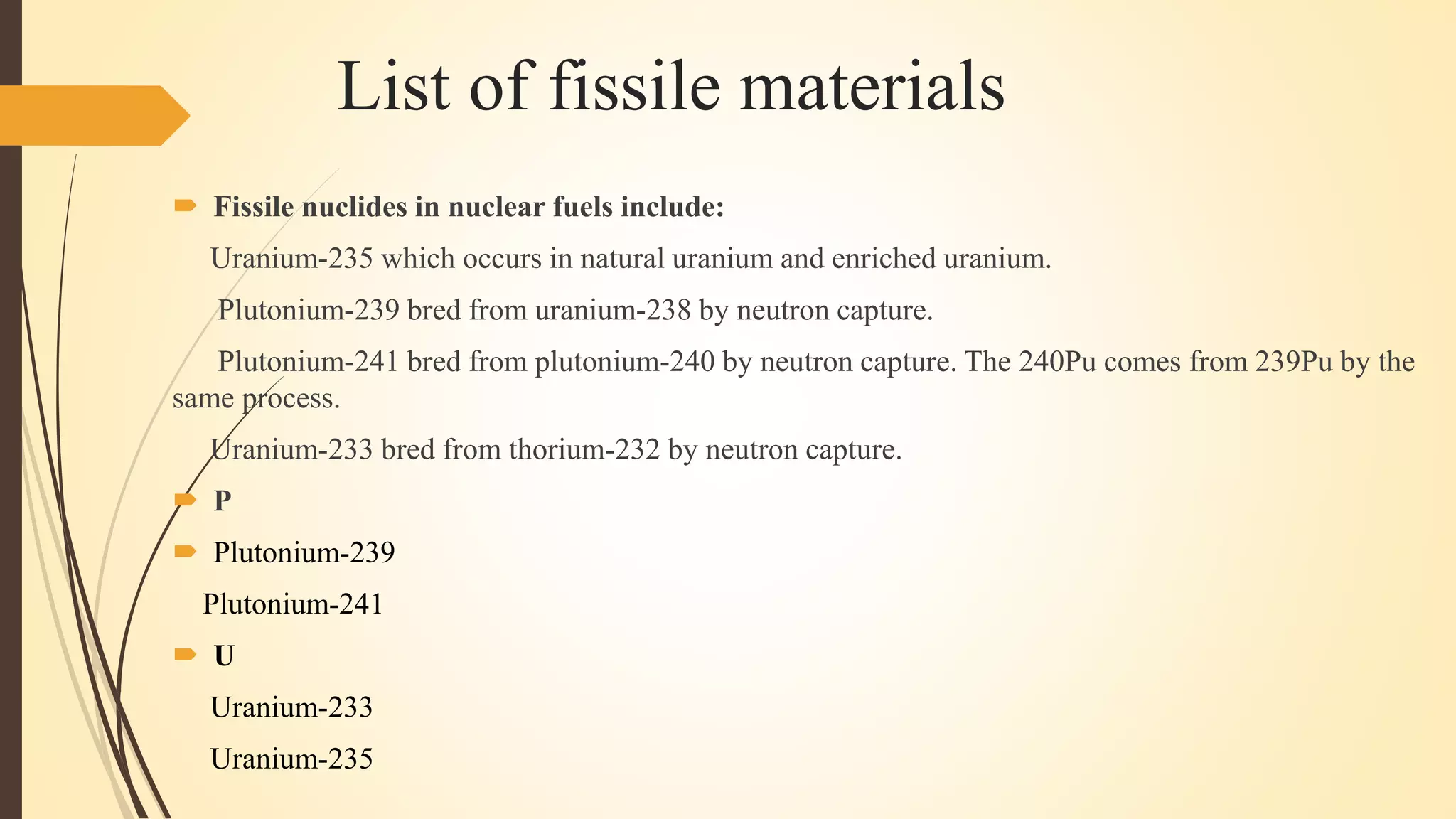 Nuclear power plant fissile & fertile material | PPTX