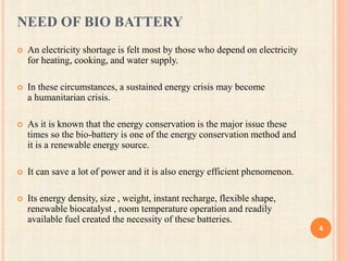 Bio-Batteries | PPTX
