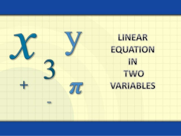 Linear Equation In 2 Variables linear-equation-in-2-variables