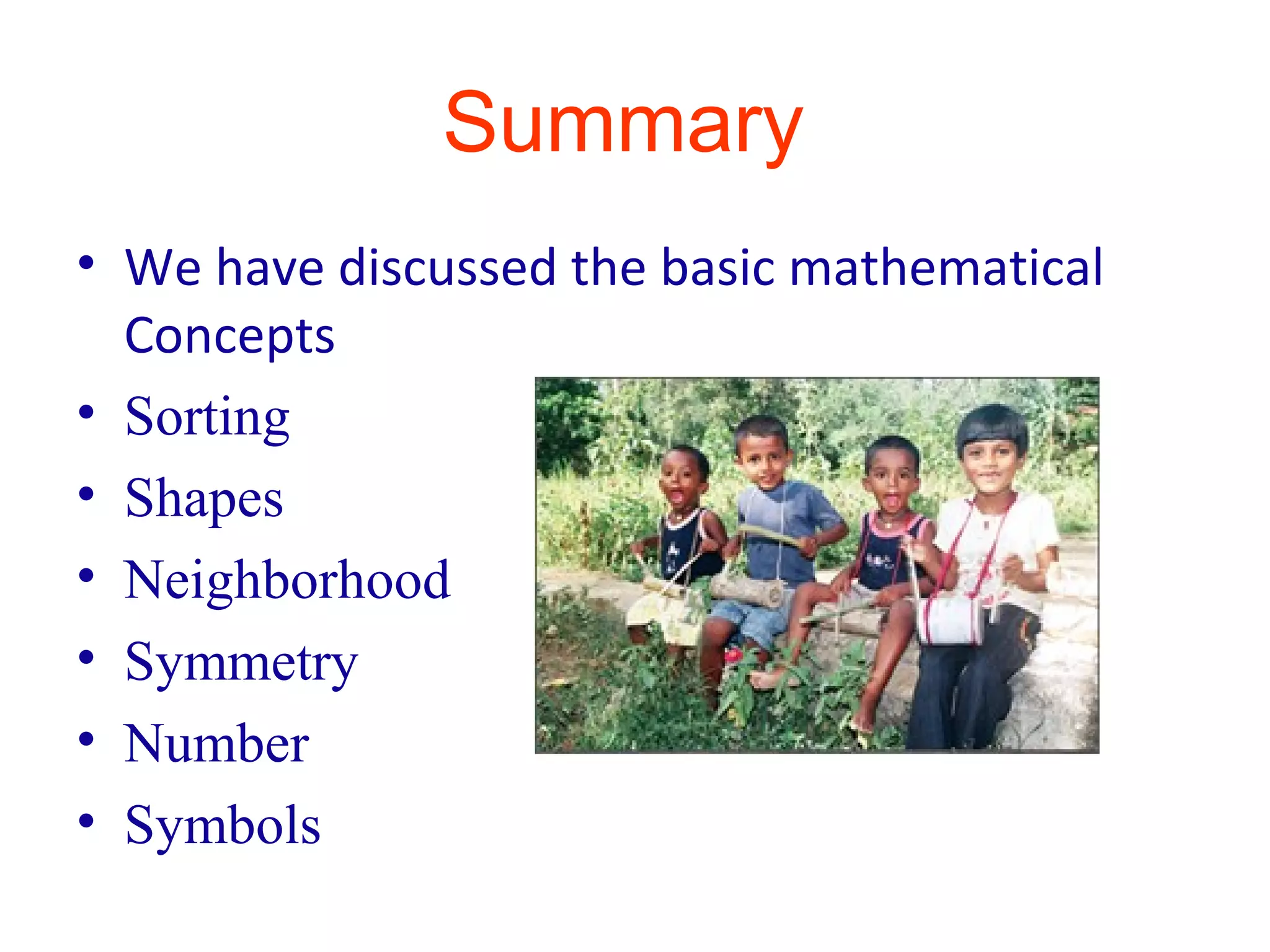 Development of mathematical Skills in Early Years | PPT