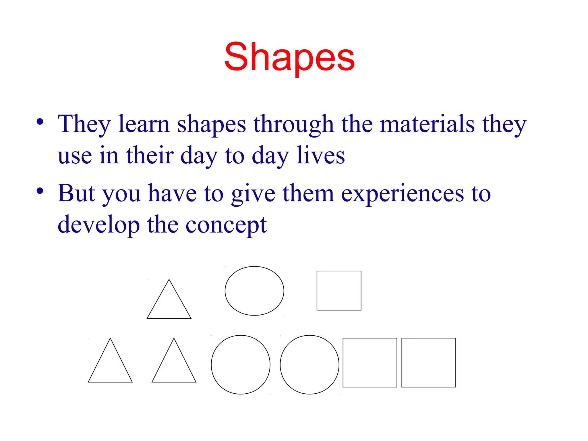 Development of mathematical Skills in Early Years | PPT