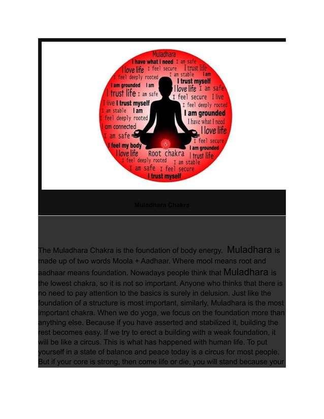 Muladhara Chakra.pdf | Hinduism | Religion & Spirituality