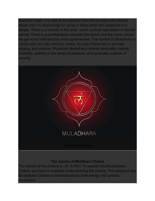 Muladhara Chakra.pdf | Hinduism | Religion & Spirituality