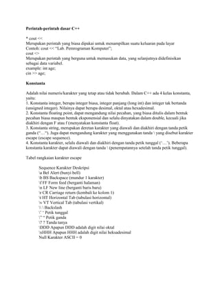Awal dasar belajar c++ | PDF