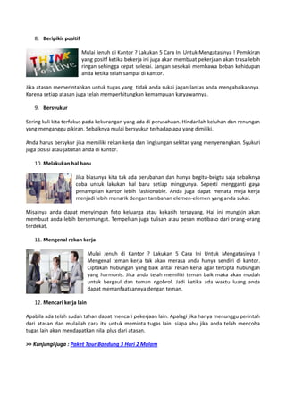 Mulai jenuh di kantor | PDF