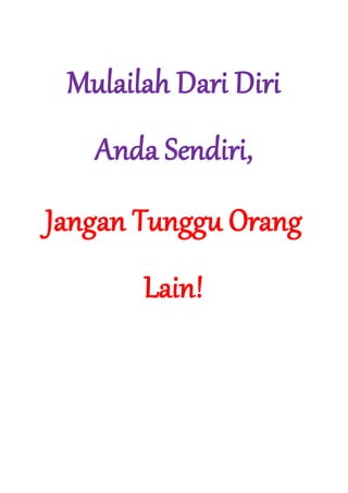 Mulailah dari diri anda sendiri | DOCX