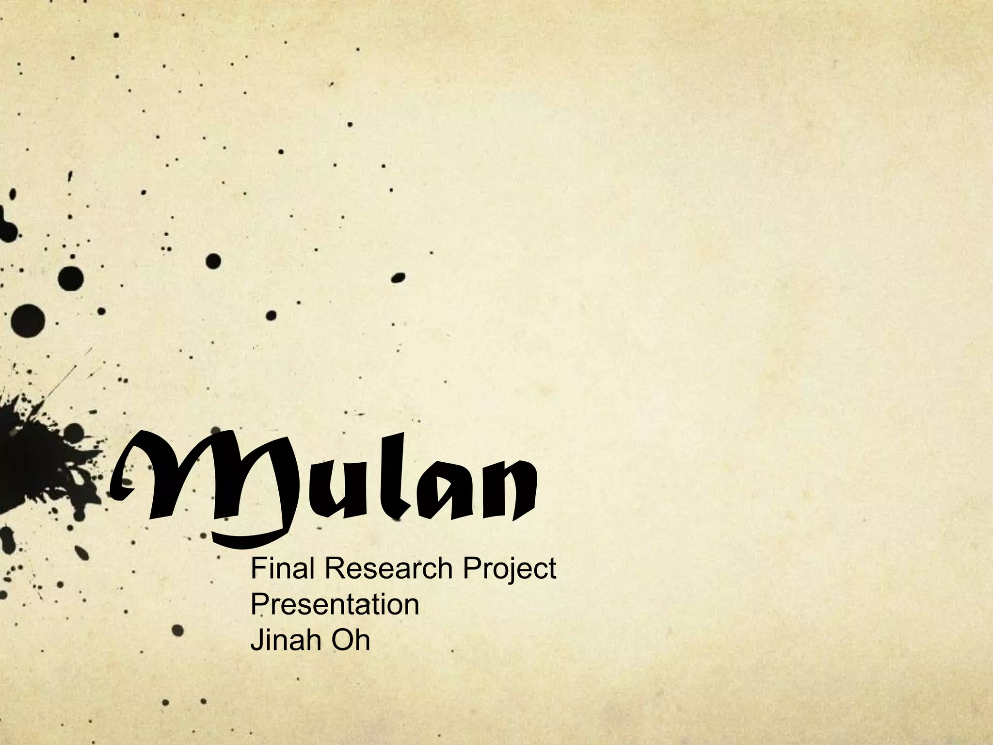 Mulan presentation | PPTX