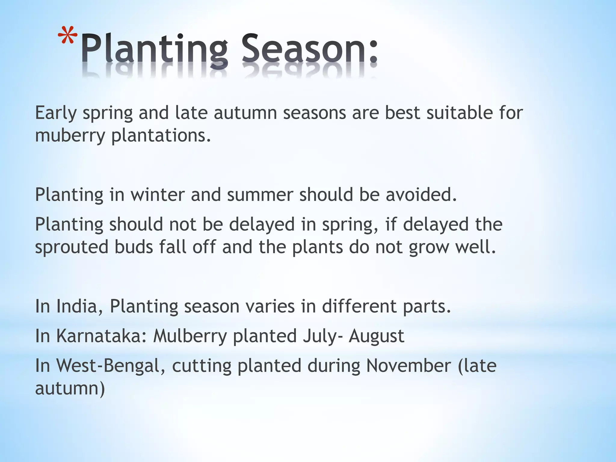 Mulberry cultivation | PPTX