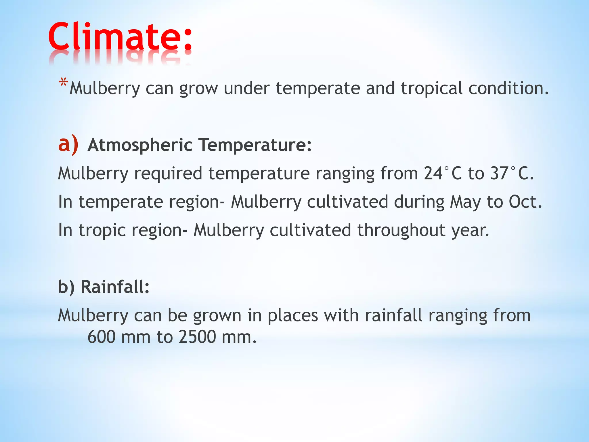 Mulberry cultivation | PPTX