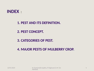 Mulberry pests - Definition, Types, control, etc,.pptx