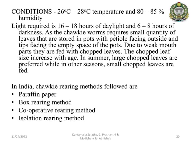 Mulberry silkworm rearing techniques.pptx | Asia Travel | Travel Locations