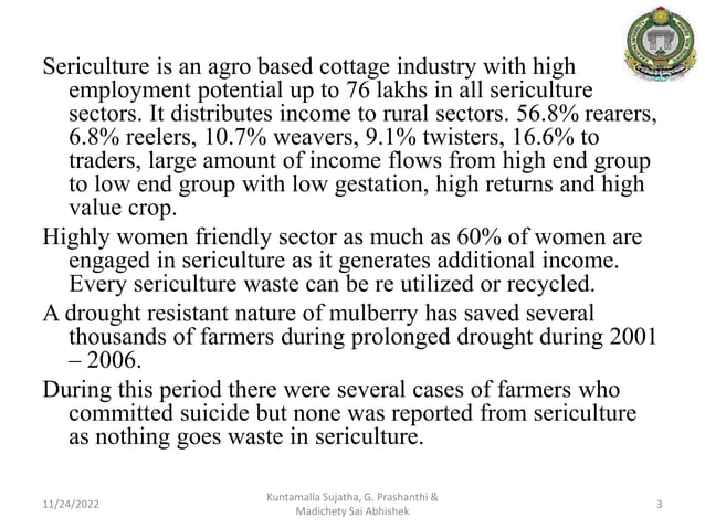 Mulberry silkworm rearing techniques.pptx | Asia Travel | Travel Locations