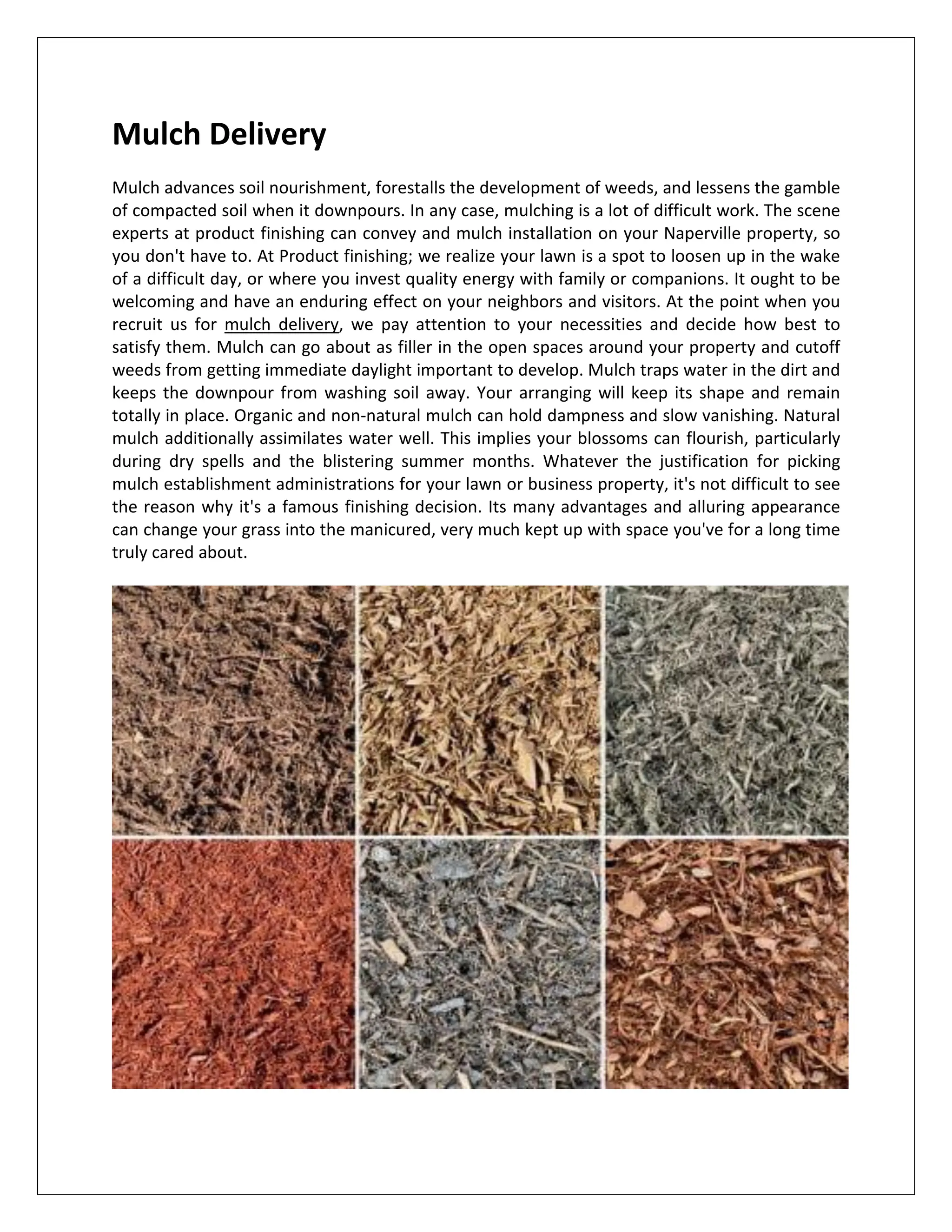 Mulch Delivery | PDF