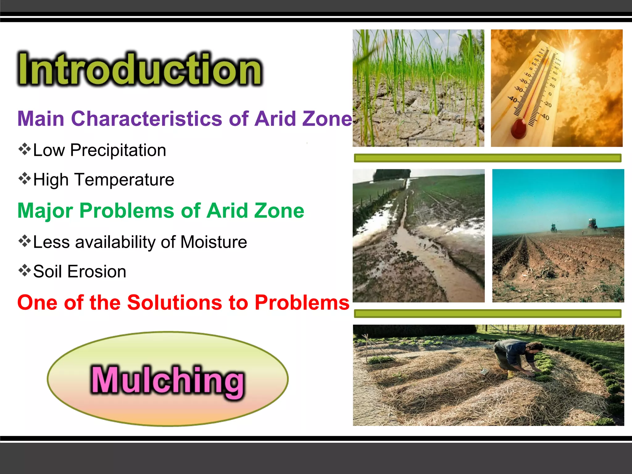 Mulching for soil and Water Conservation | PPS
