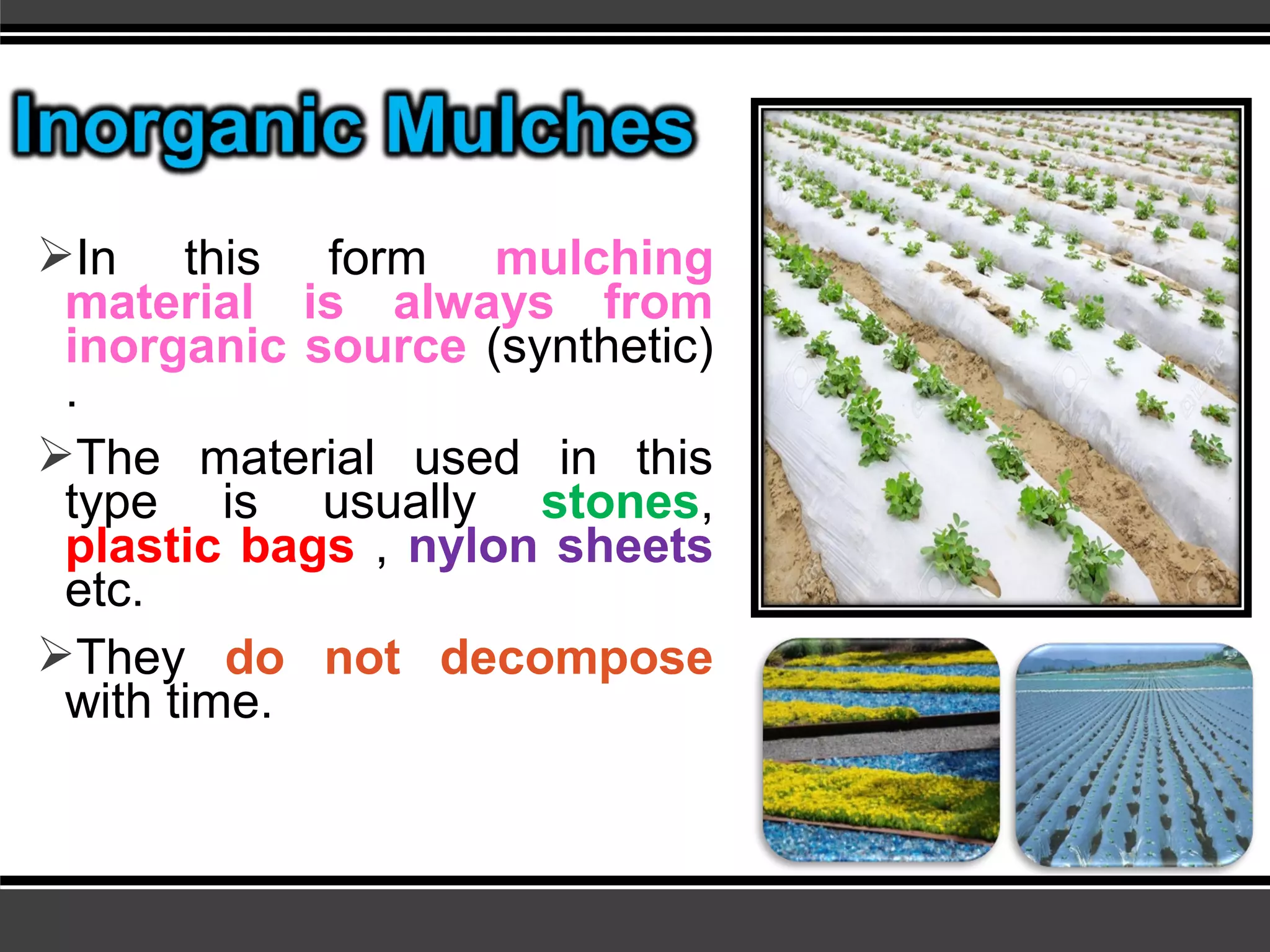 Mulching for soil and Water Conservation | PPS