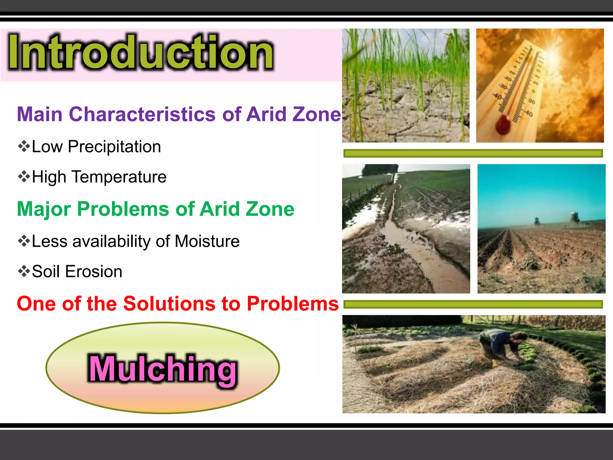 Mulching for soil & water | PPTX