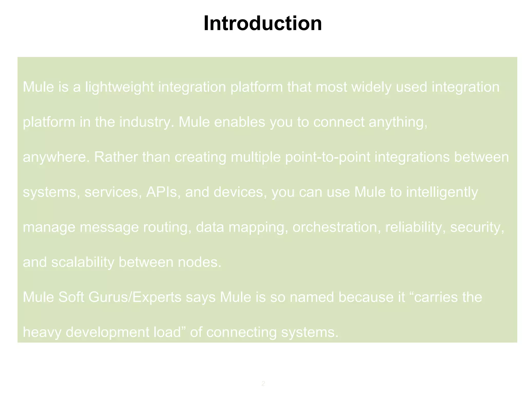 Mule architecture | PPT