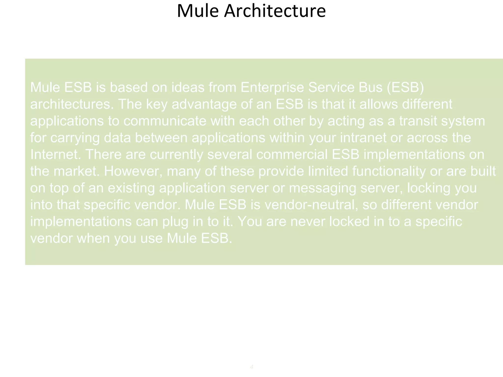 Mule architecture | PPT