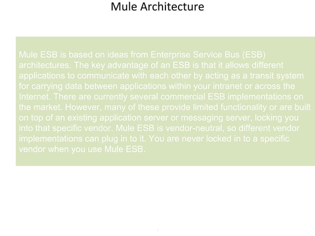 Mule architecture | PPT