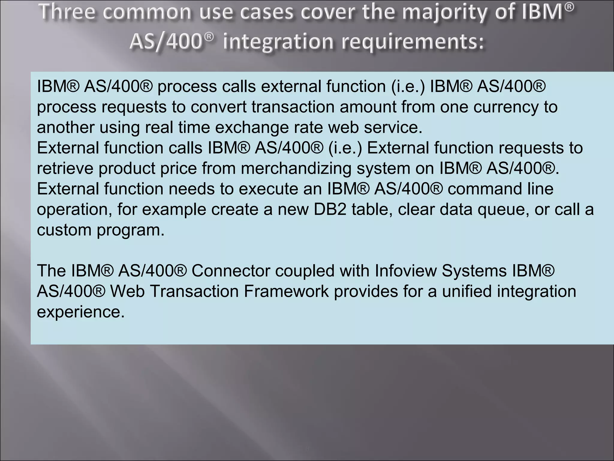 Mule connector for ibm® as400 | PPT