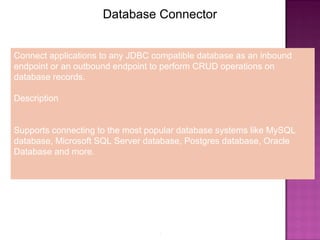 Mule database-connectors | PPT