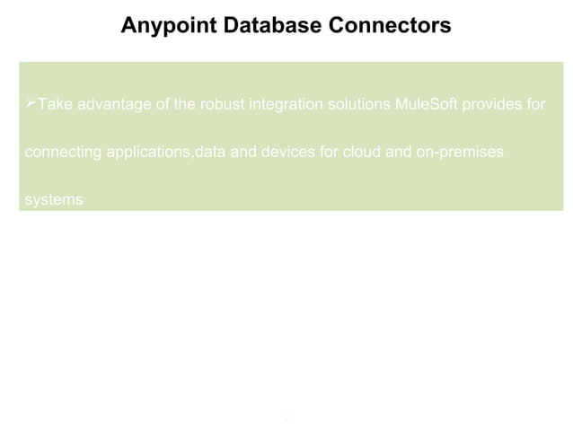 Mule database-connectors | PPT
