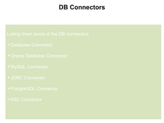 Mule database-connectors | PPT