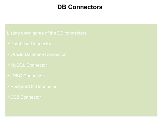 Mule database-connectors | PPT