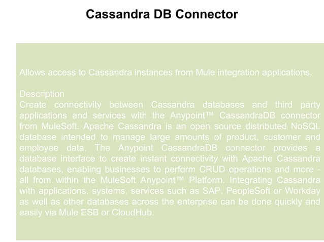 Mule database-connectors | PPT