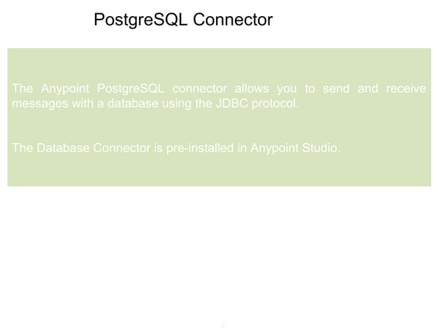 Mule database-connectors | PPT